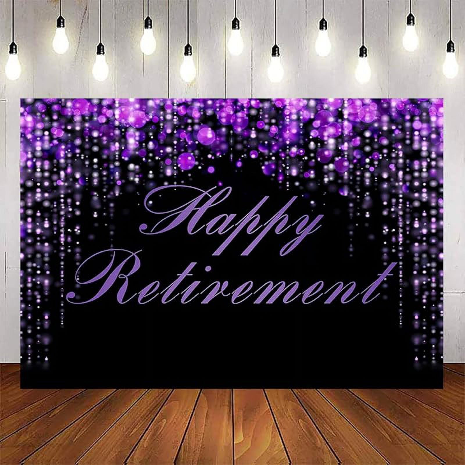 Happy Retirement Backdrop Rose Gold and Black Retirement Background The ...