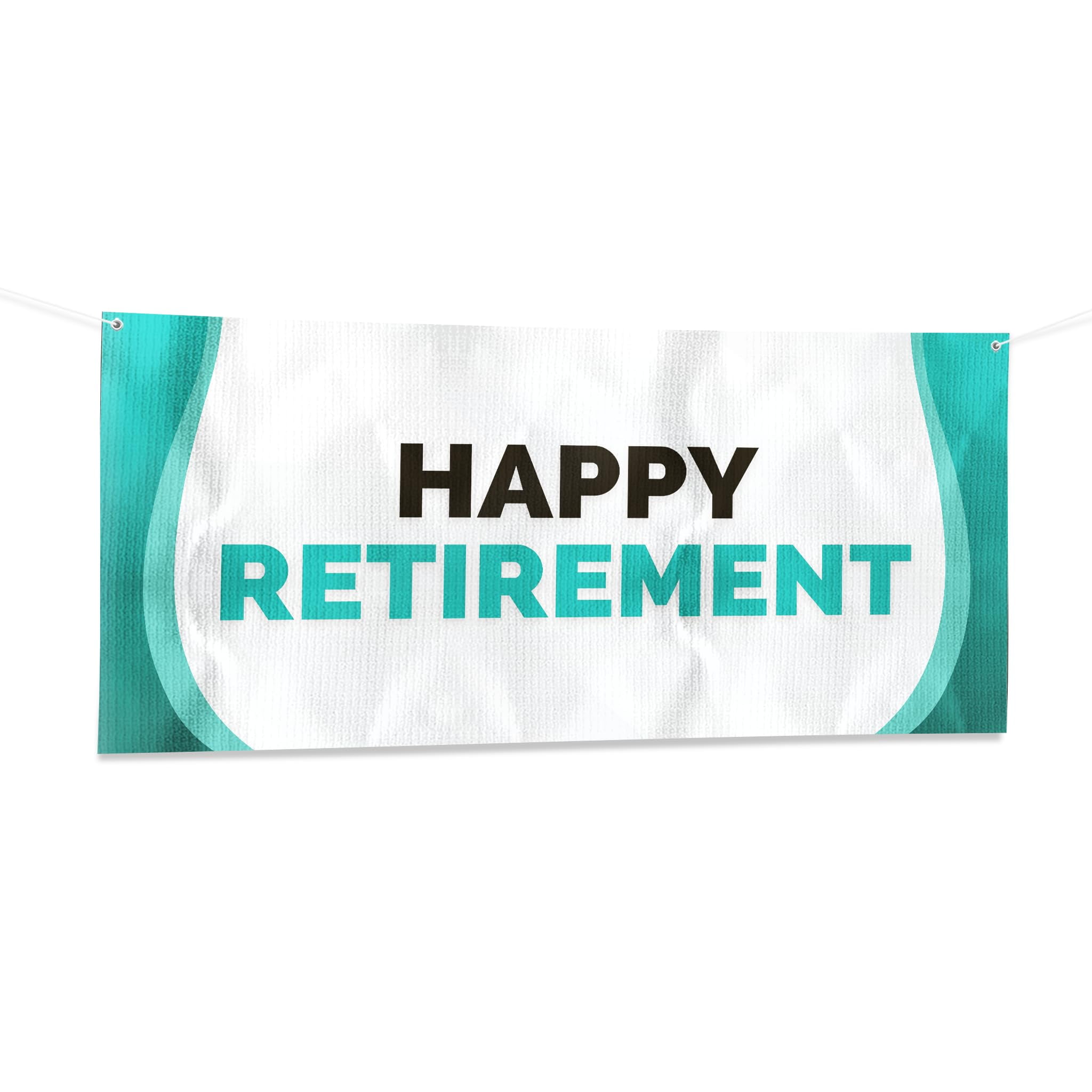 Happy Retirement Banner Sign For Outdoor-Indoor Use 4x2 Ft Large Custom ...