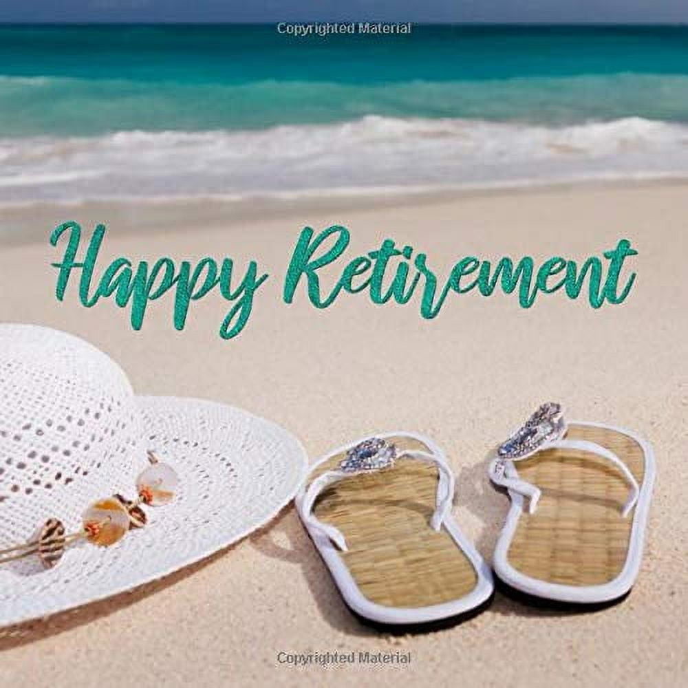 Pre-Owned Happy Retirement: Beach Hat and Sandals Guest Book for ...