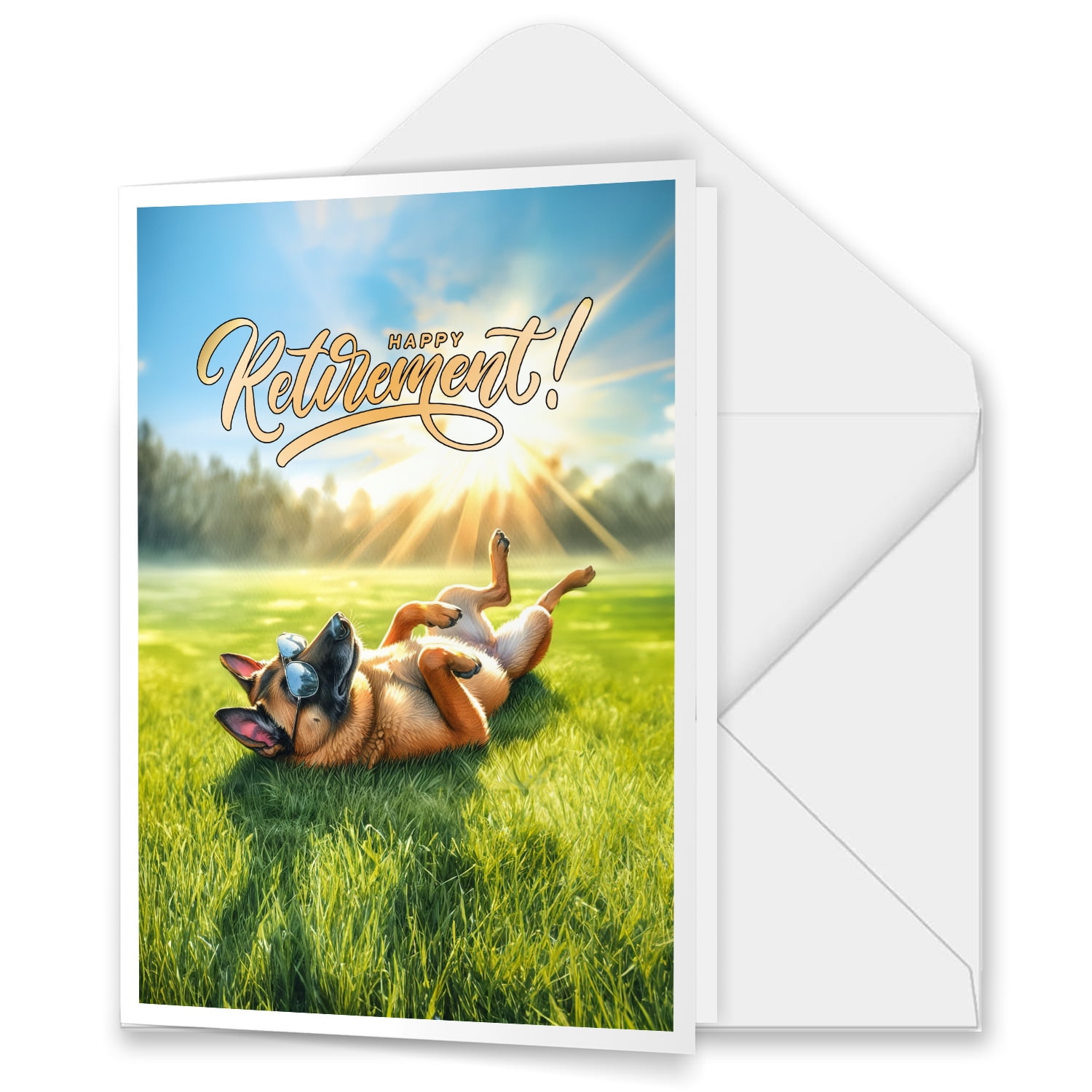 Happy Retirement with Belgian Malinois Enjoy Life Rest Time 5x7in ...
