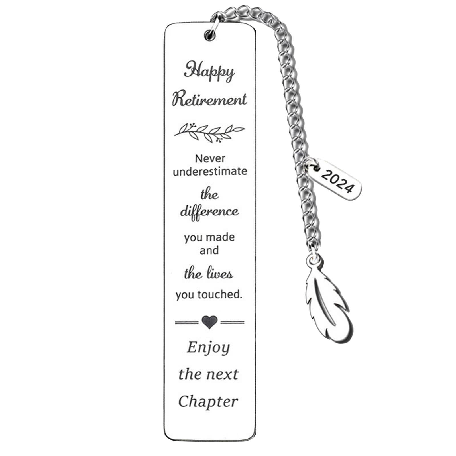 Happy Retirement Bookmark, Stainless Steel Retirement Gifts for Women ...