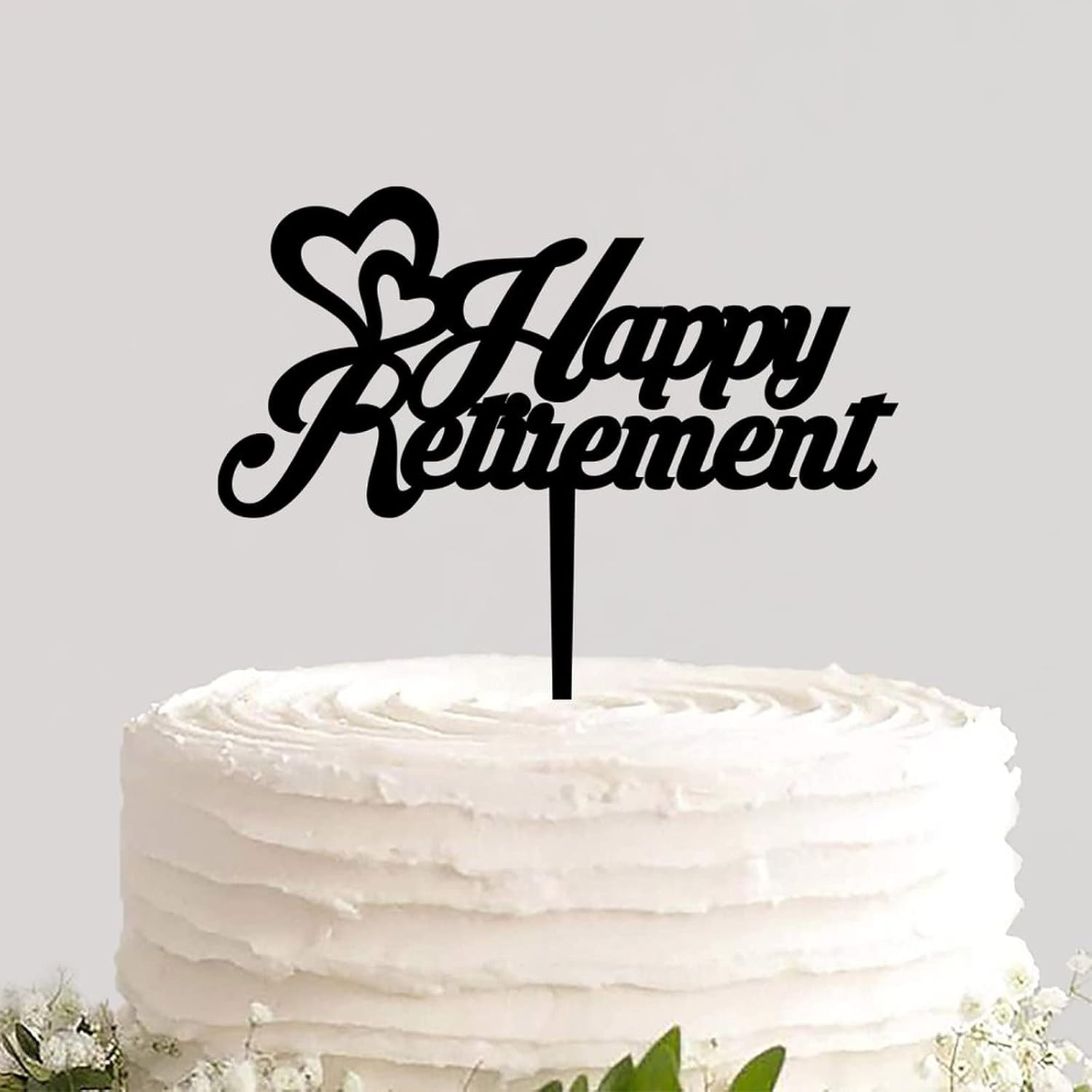 Happy Retirement Cake And Cupcake Topper Engraved Cake Topper Pick ...