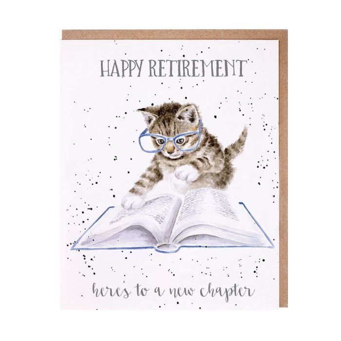 Happy Retirement Card with Adorable Kitten – “Here’s to a New Chapter ...