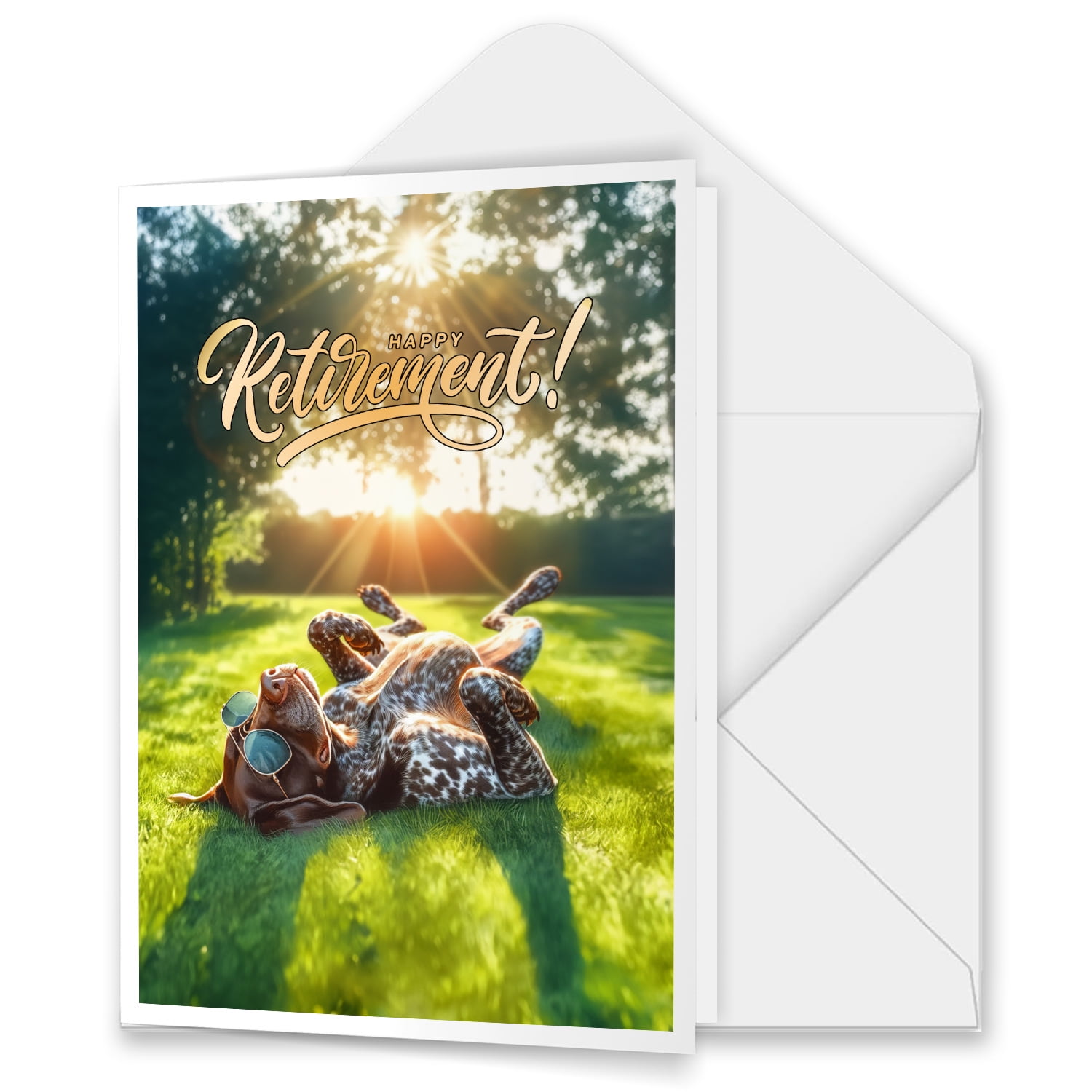 Happy Retirement with German Shorthaired Pointer Enjoy Life Rest Time ...