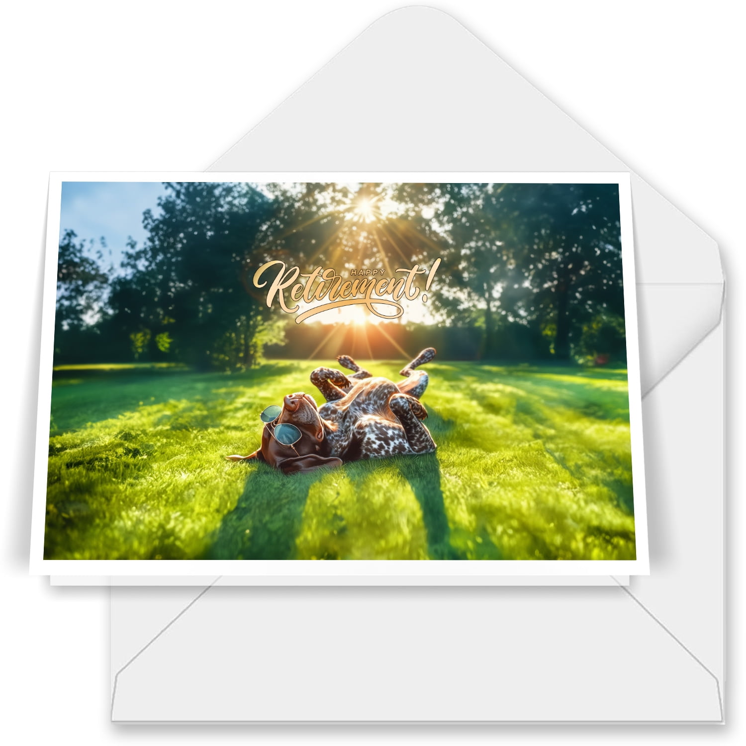 Happy Retirement with German Shorthaired Pointer Enjoy Life Rest Time ...