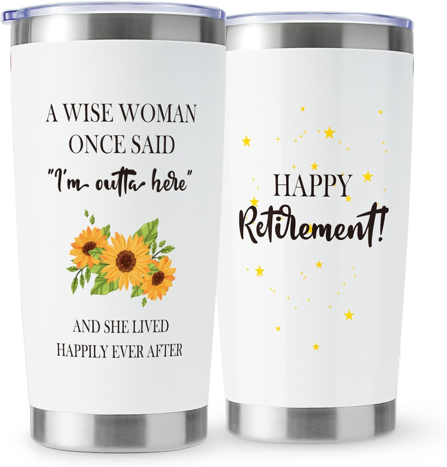 Happy Retirement Gift for Women 20oz Insulated Tumbler, Funny Farewell ...