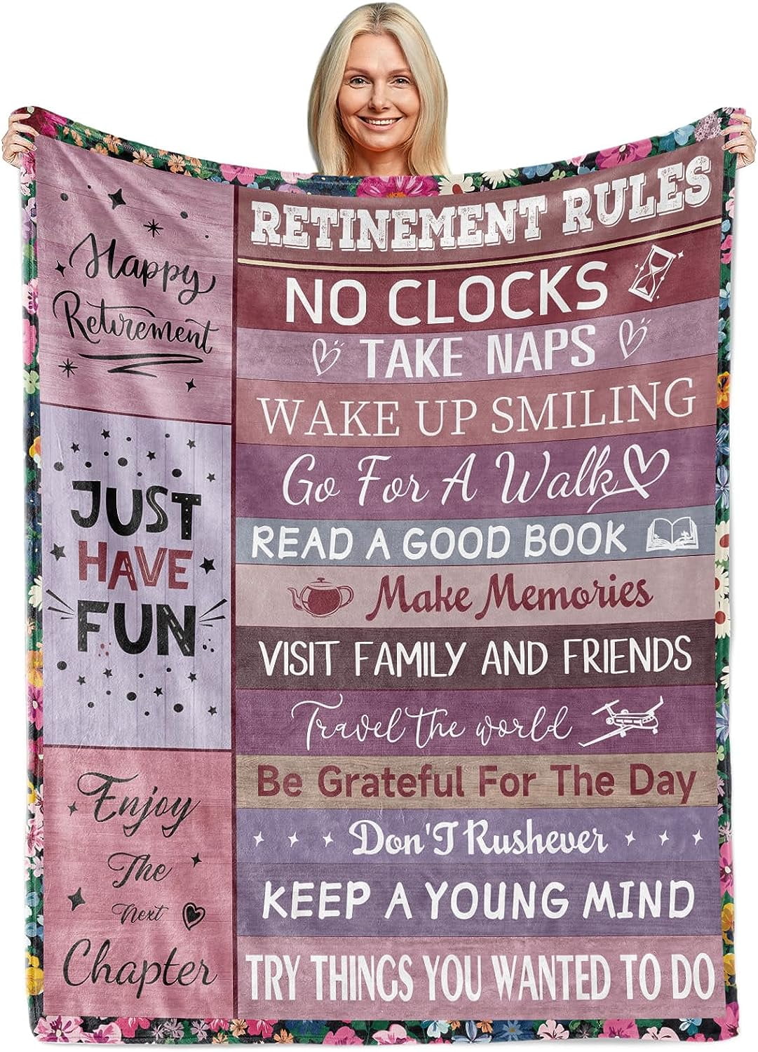 Happy Retirement Gifts for Women,Retirement Gifts Blanket,Retirement ...