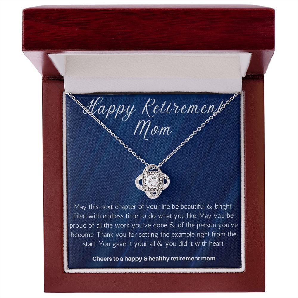 Happy Retirement Mom, Retirement Gift Necklace For Mom, Retirement Gift ...