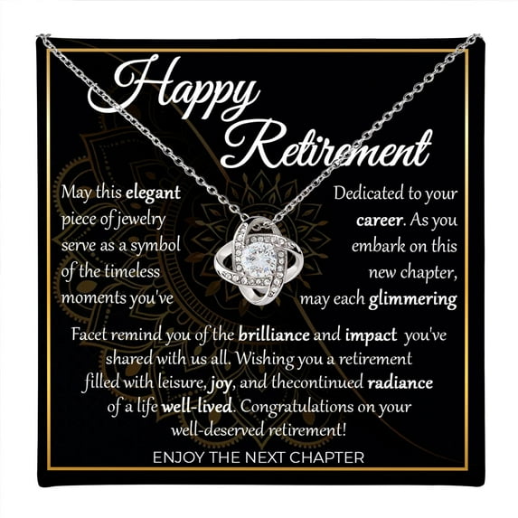 Happy Retirement Necklace, Retirement Women Necklace, Retirement Mom ...