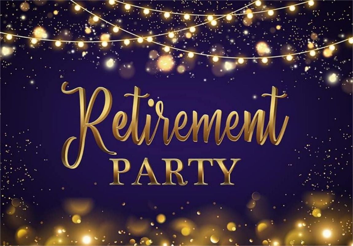 Happy Retirement Party Backdrop Flowers Congrats Retire Photography ...