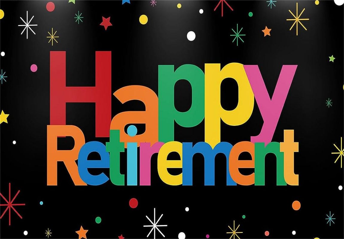 Happy Retirement Party Backdrop Flowers Congrats Retire Photography ...