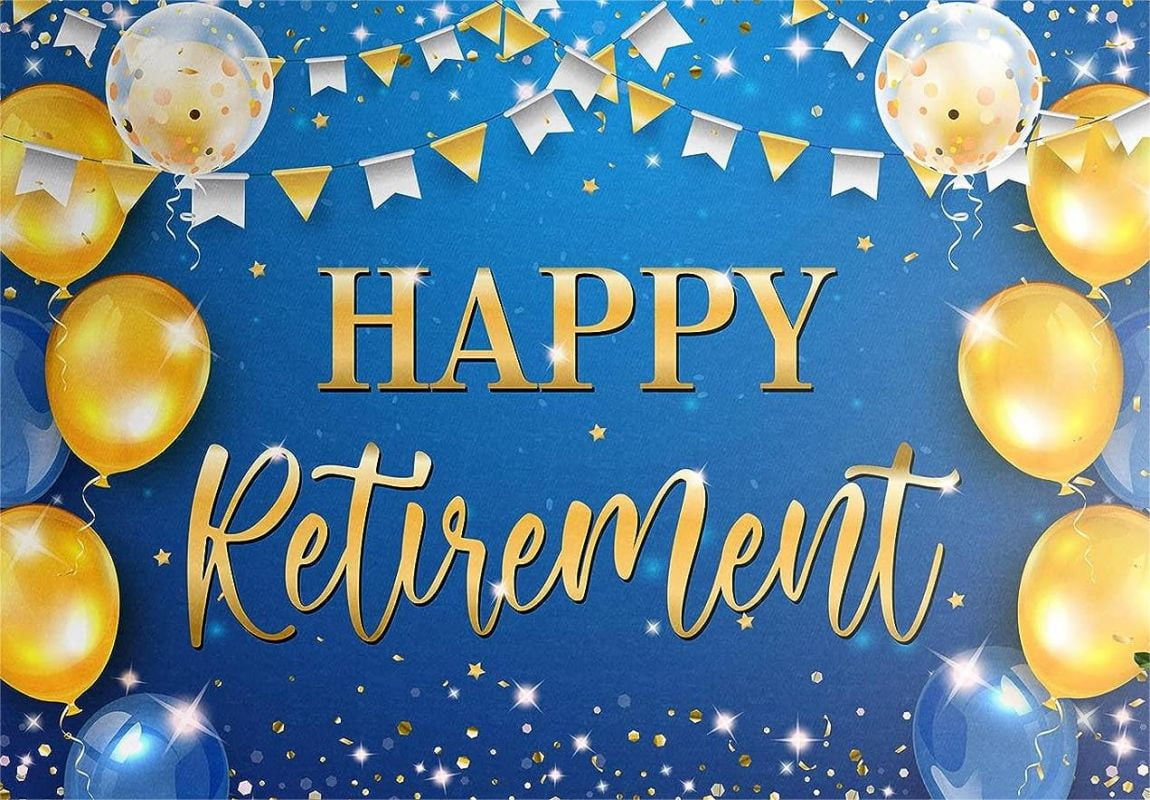 Happy Retirement Party Backdrop Flowers Congrats Retire Photography ...