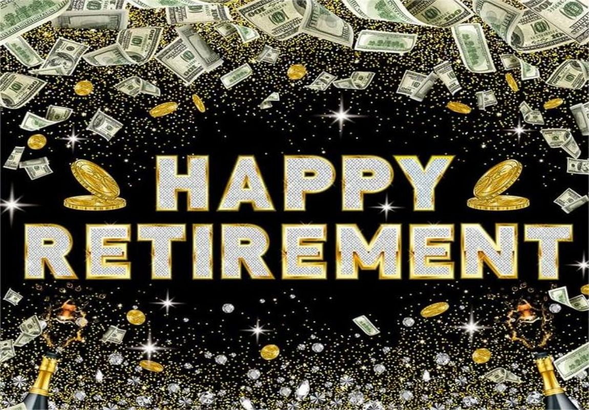 Happy Retirement Party Backdrop Flowers Congrats Retire Photography ...