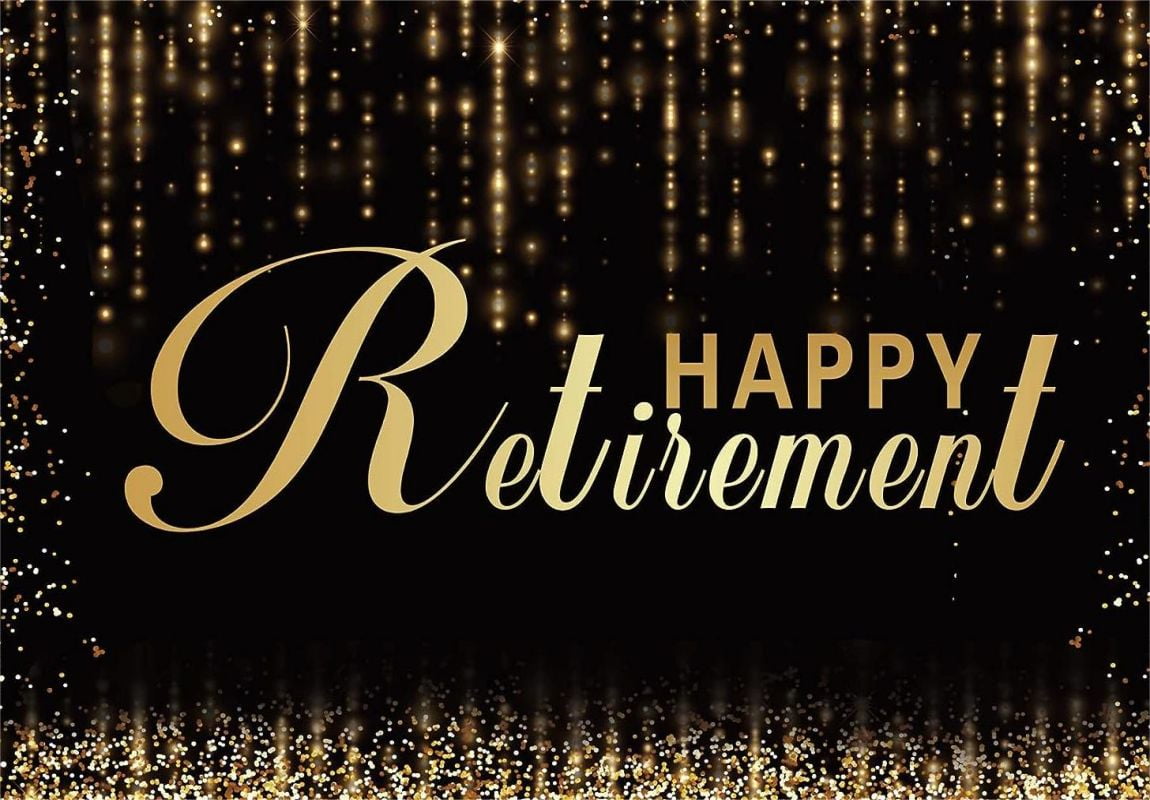 Happy Retirement Party Backdrop Flowers Congrats Retire Photography ...