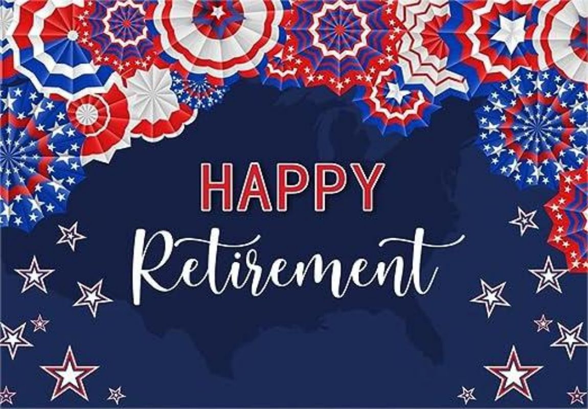 Happy Retirement Party Backdrop Flowers Congrats Retire Photography ...