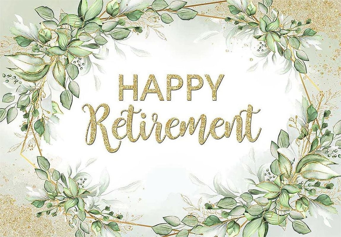 Happy Retirement Party Backdrop Flowers Congrats Retire Photography ...
