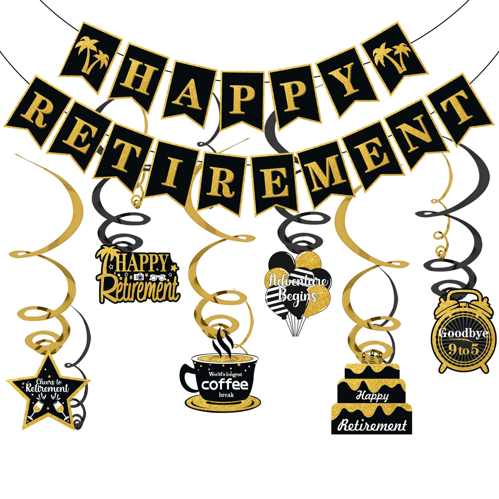 Happy Retirement Party Decorations AIF4 - Retirement Banner Hanging ...