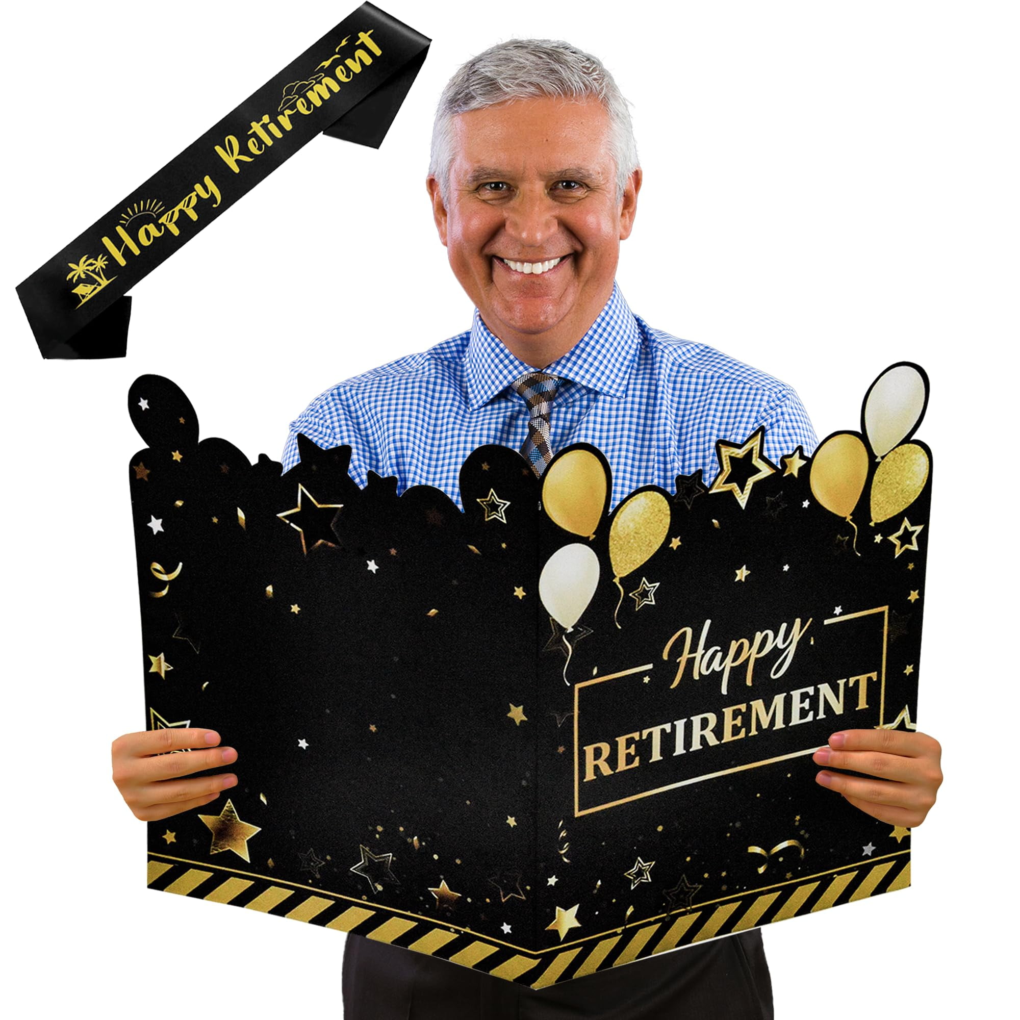 Happy Retirement Party Decorations SSF20 Card with Retirement Gold ...