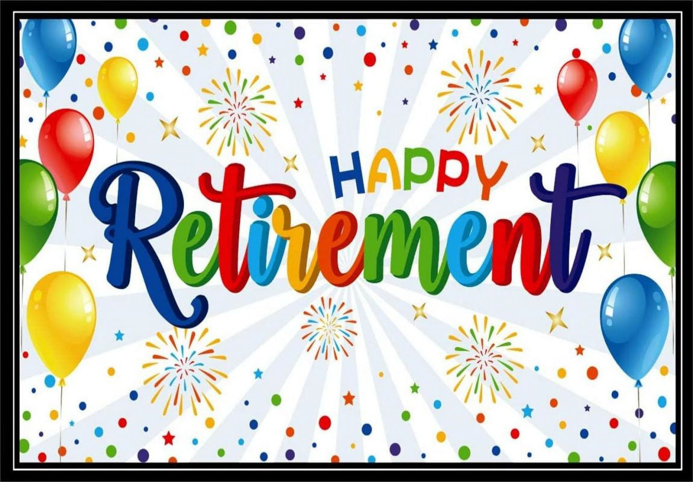Happy Retirement Party rations Giant Colorful Banner Backdrop ...