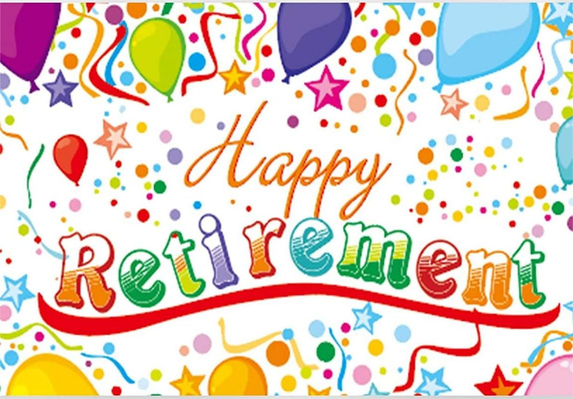 Happy Retirement Party rations Giant Colorful Banner Backdrop ...