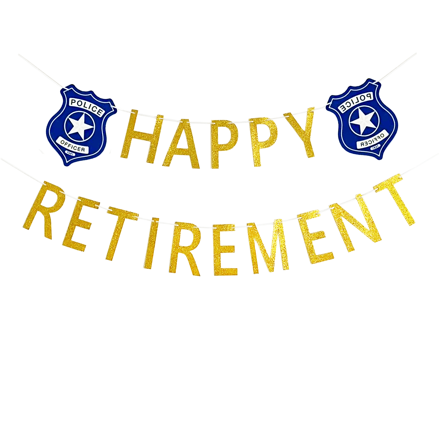 Happy Retirement Police Theme Retirement Banner,Police Officer ...