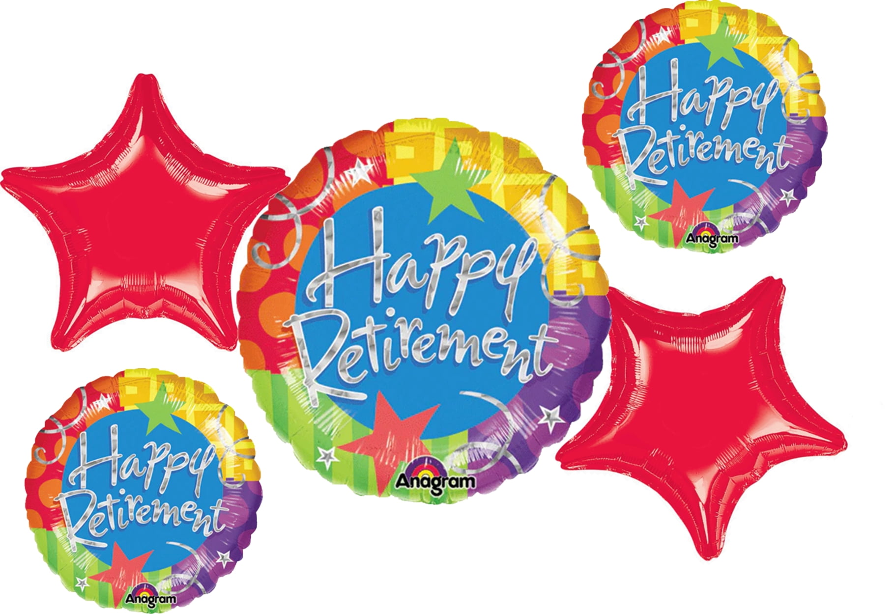 Happy Retirement Stars Bouquet Of Balloons - Walmart.com
