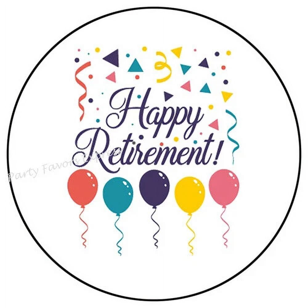 Happy Retirement Stickers Party Favors Phone Decal Water Bottle ...
