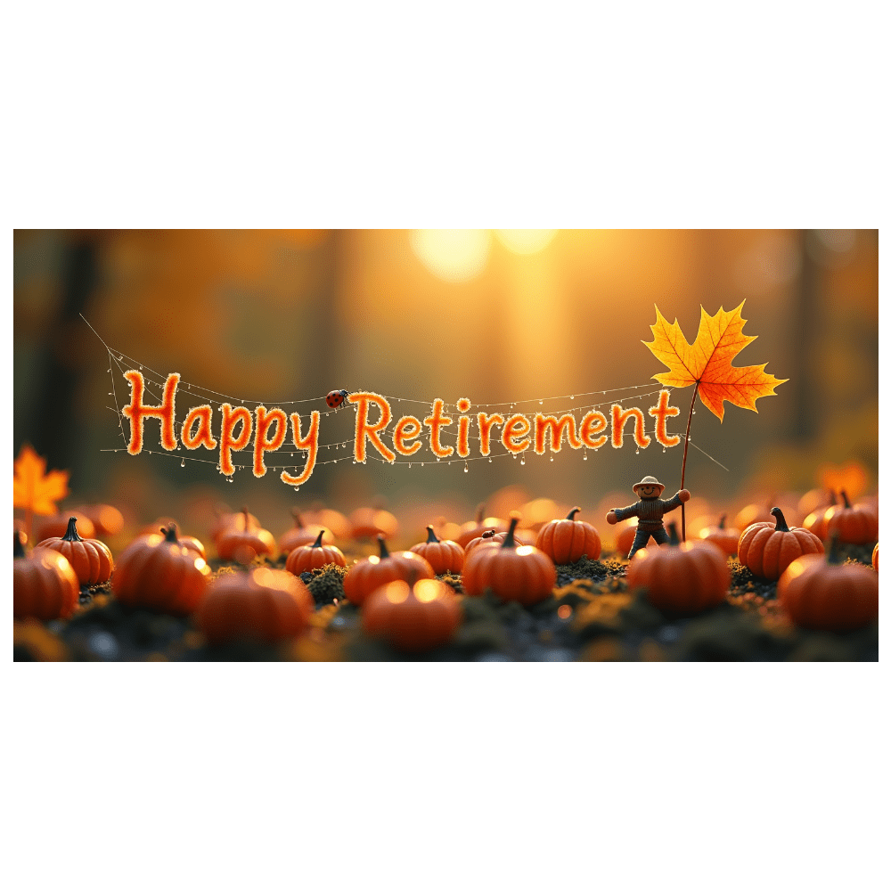Happy Retirement Themed Decorative Backdrop Banner for Retirement Party ...