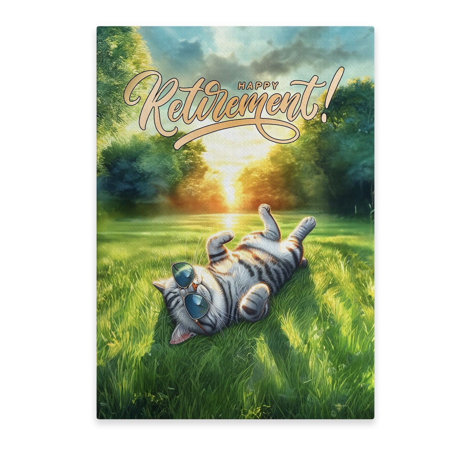 Happy Retirement with American Shorthair Enjoy Life Rest Time Vertical ...