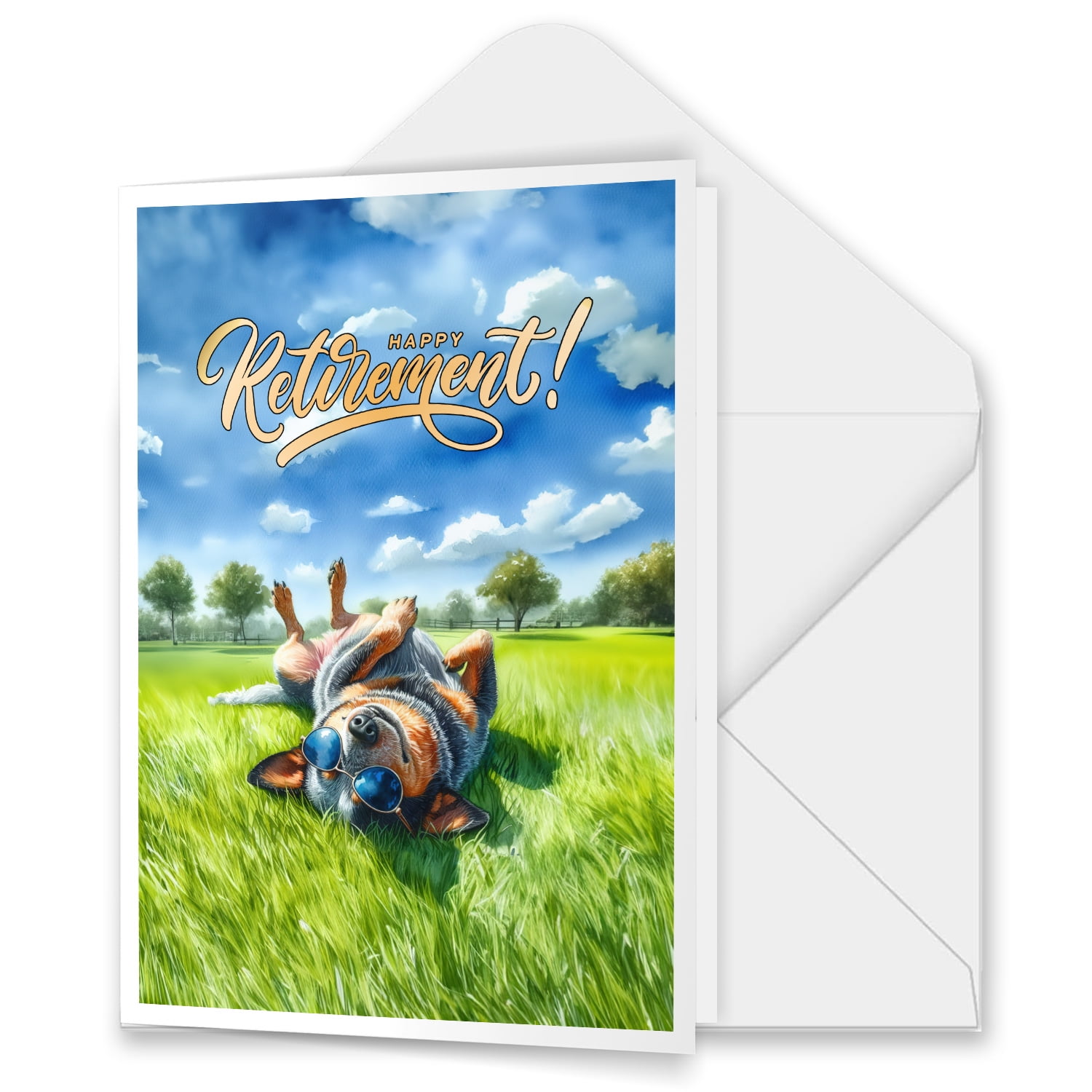 Happy Retirement with Australian Cattle Dog Enjoy Life Rest Time 5x7in ...