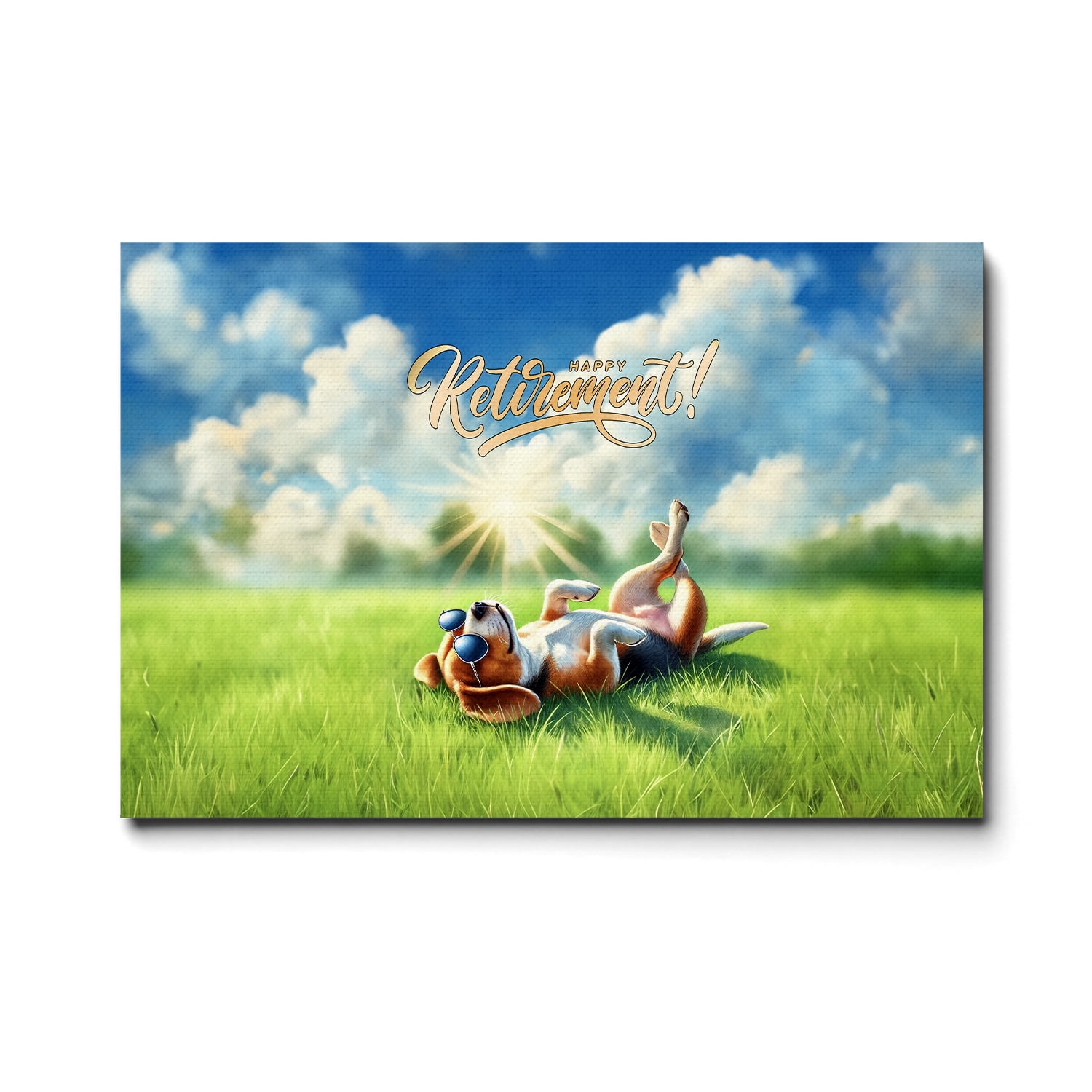 Happy Retirement with Beagle Enjoy Life Rest Time Horizontal Matte ...