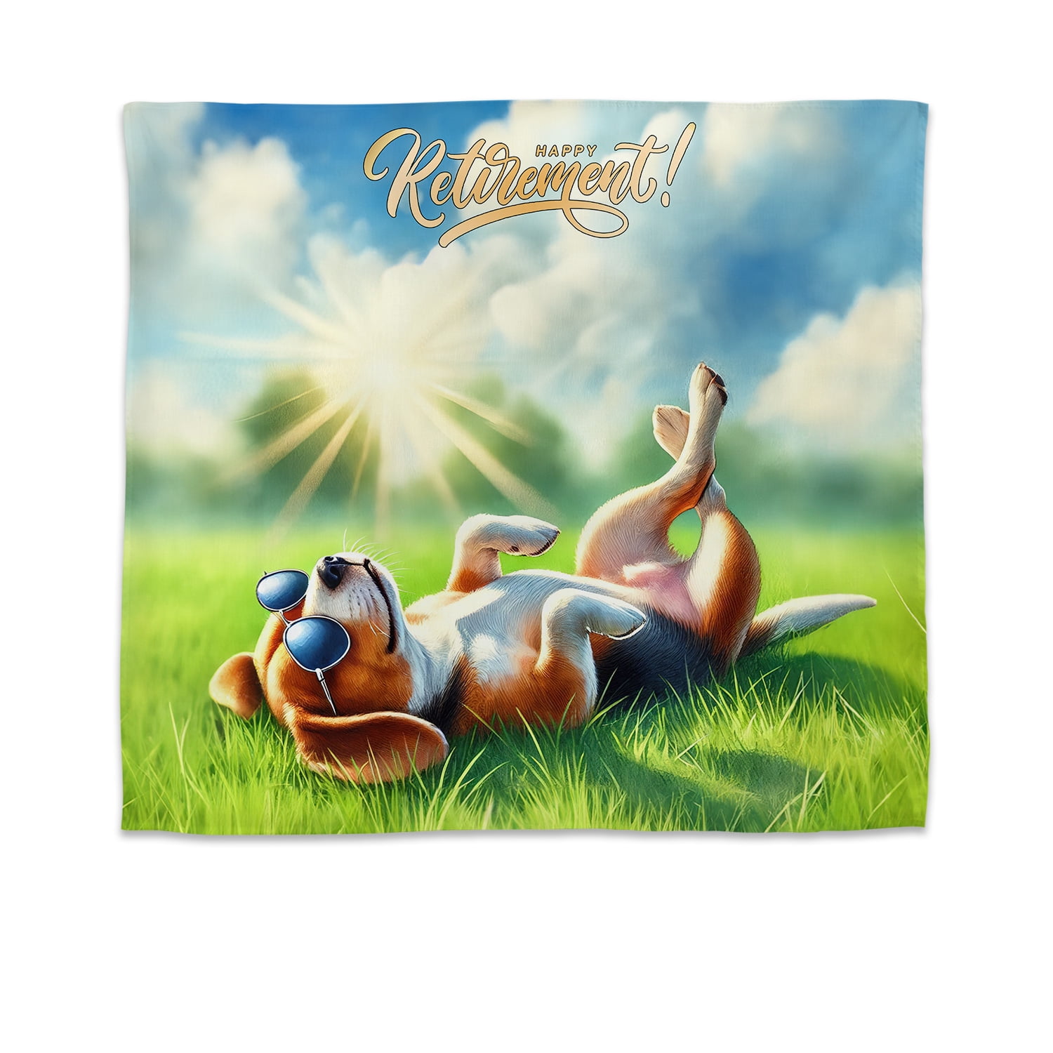 Happy Retirement with Beagle Enjoy Life Rest Time Tapestry Beagles Dog ...