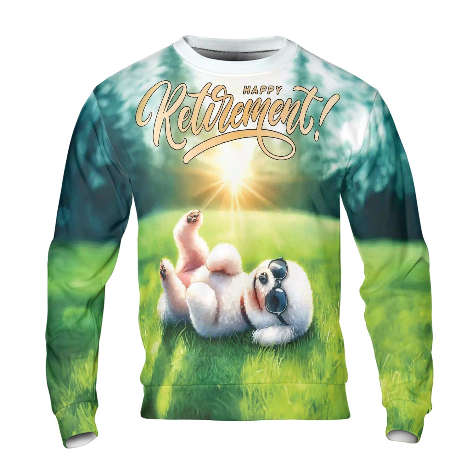 Happy Retirement with Bichon Frise Enjoy Life Rest Time All Over Print ...
