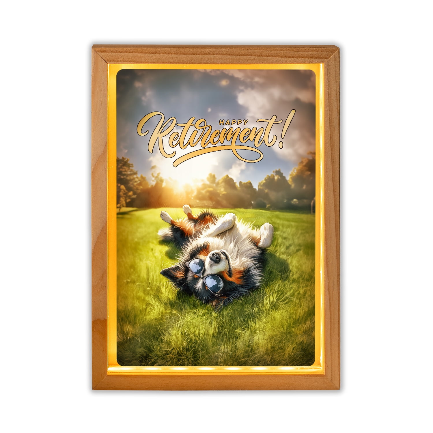Happy Retirement with Border Collie Enjoy Life Rest Time Acrylic Plaque ...