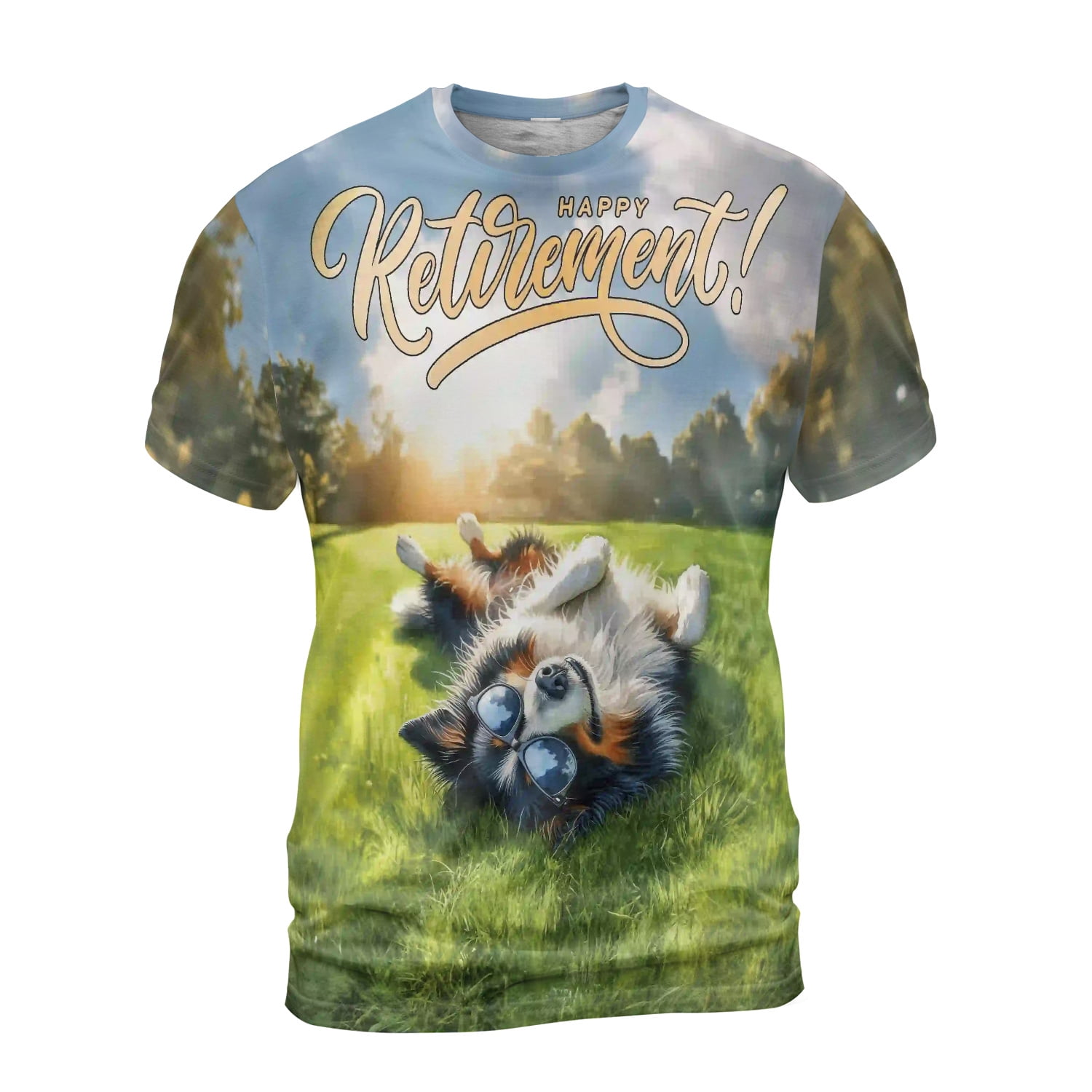 Happy Retirement with Border Collie Enjoy Life Rest Time All Over Print ...