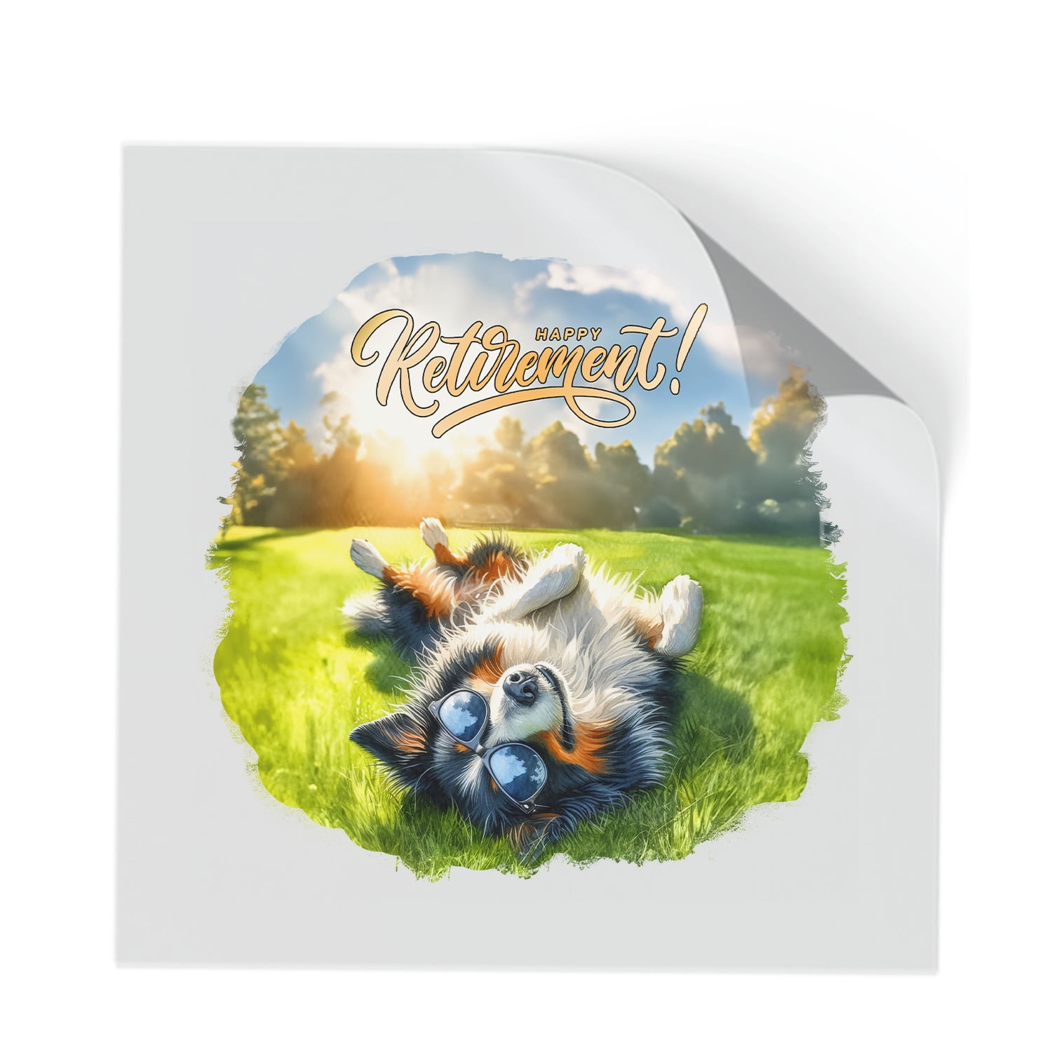 Happy Retirement with Border Collie Enjoy Life Rest Time Cutout ...