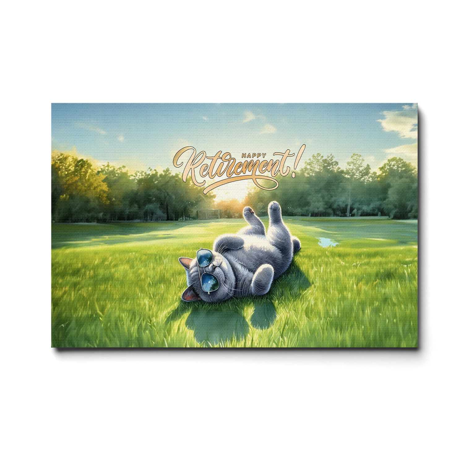 Happy Retirement with British Shorthair Enjoy Life Rest Time Horizontal ...