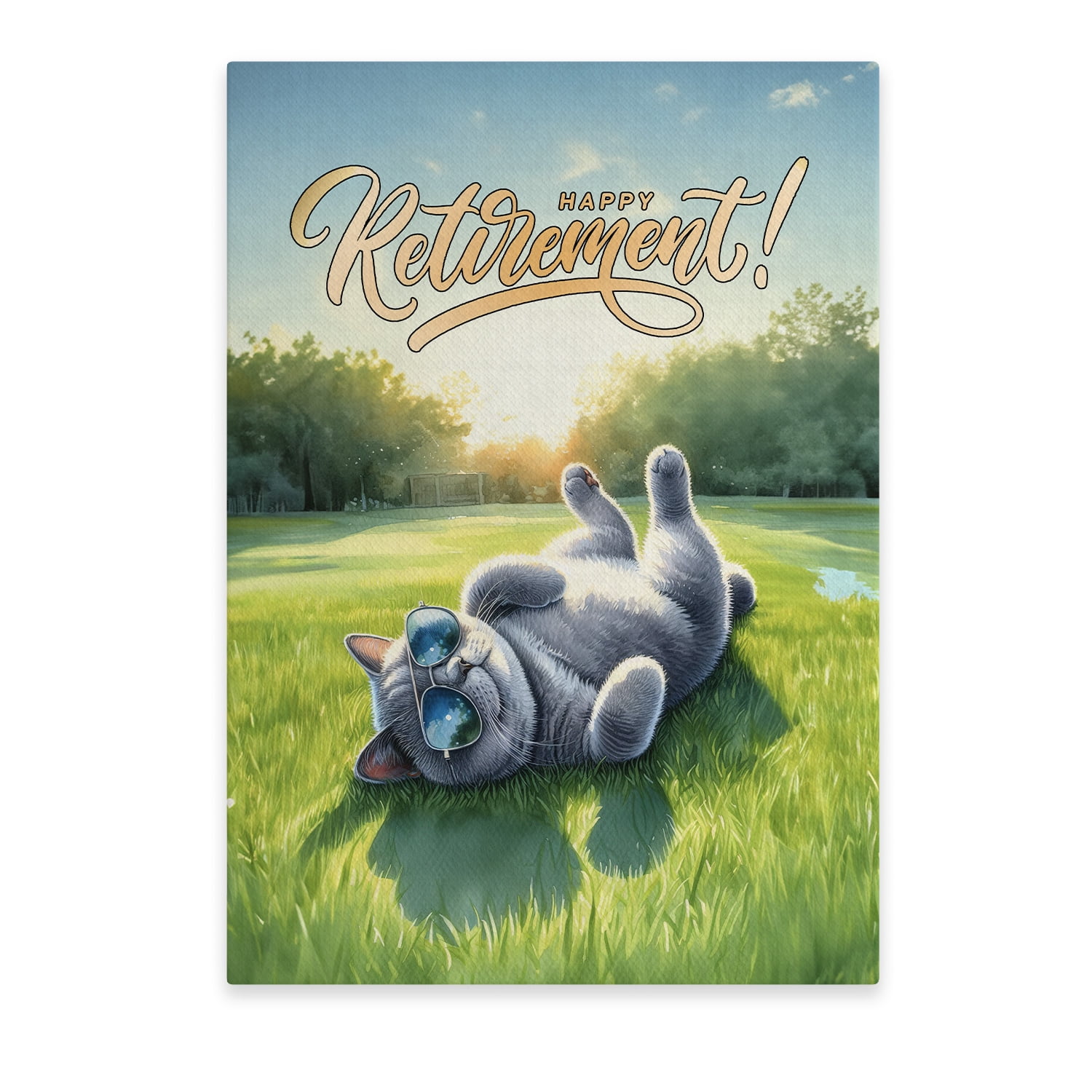 Happy Retirement with British Shorthair Enjoy Life Rest Time Vertical ...