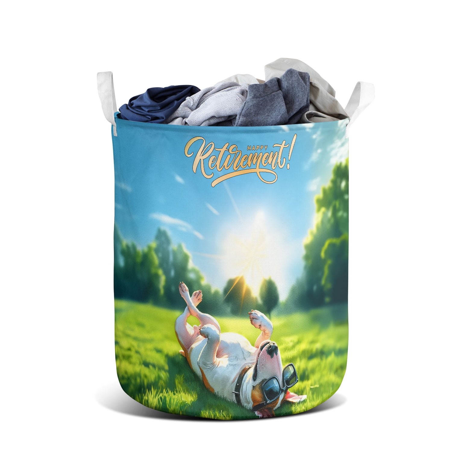 Happy Retirement with Bull Terrier Enjoy Life Rest Time Foldable ...