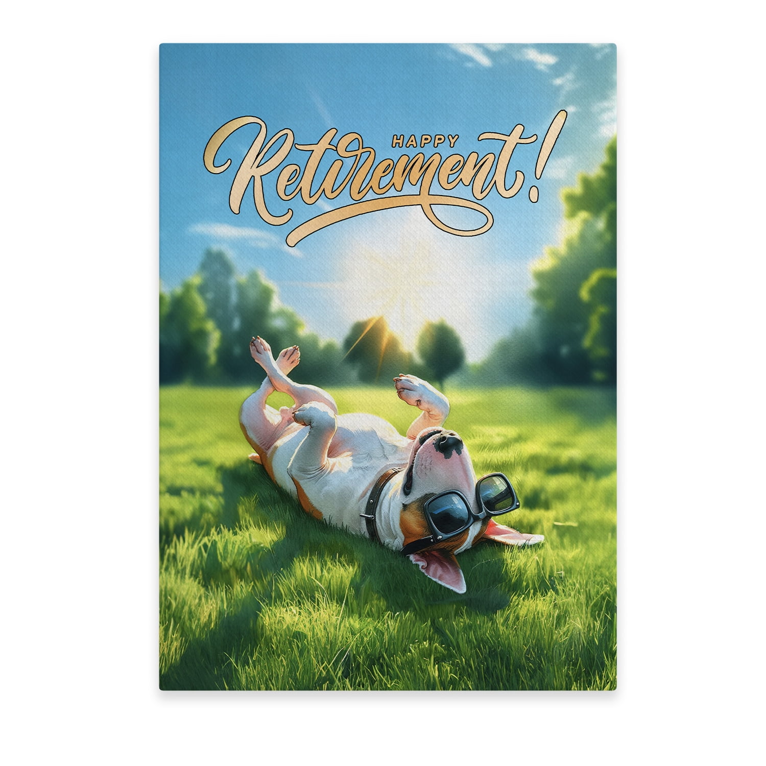 Happy Retirement with Bull Terrier Enjoy Life Rest Time Vertical Matte ...