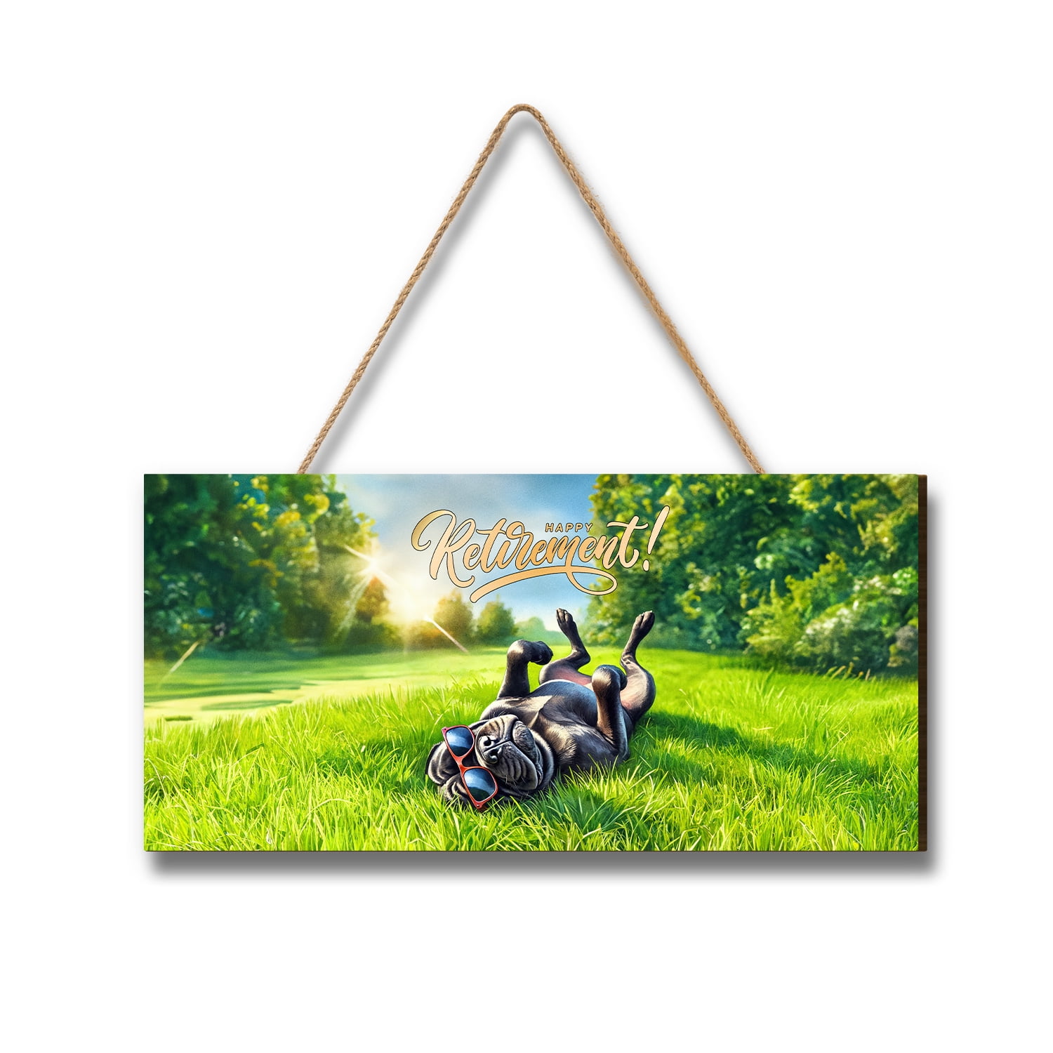 Happy Retirement with Cane Corso Enjoy Life Rest Time Landscape Wood ...