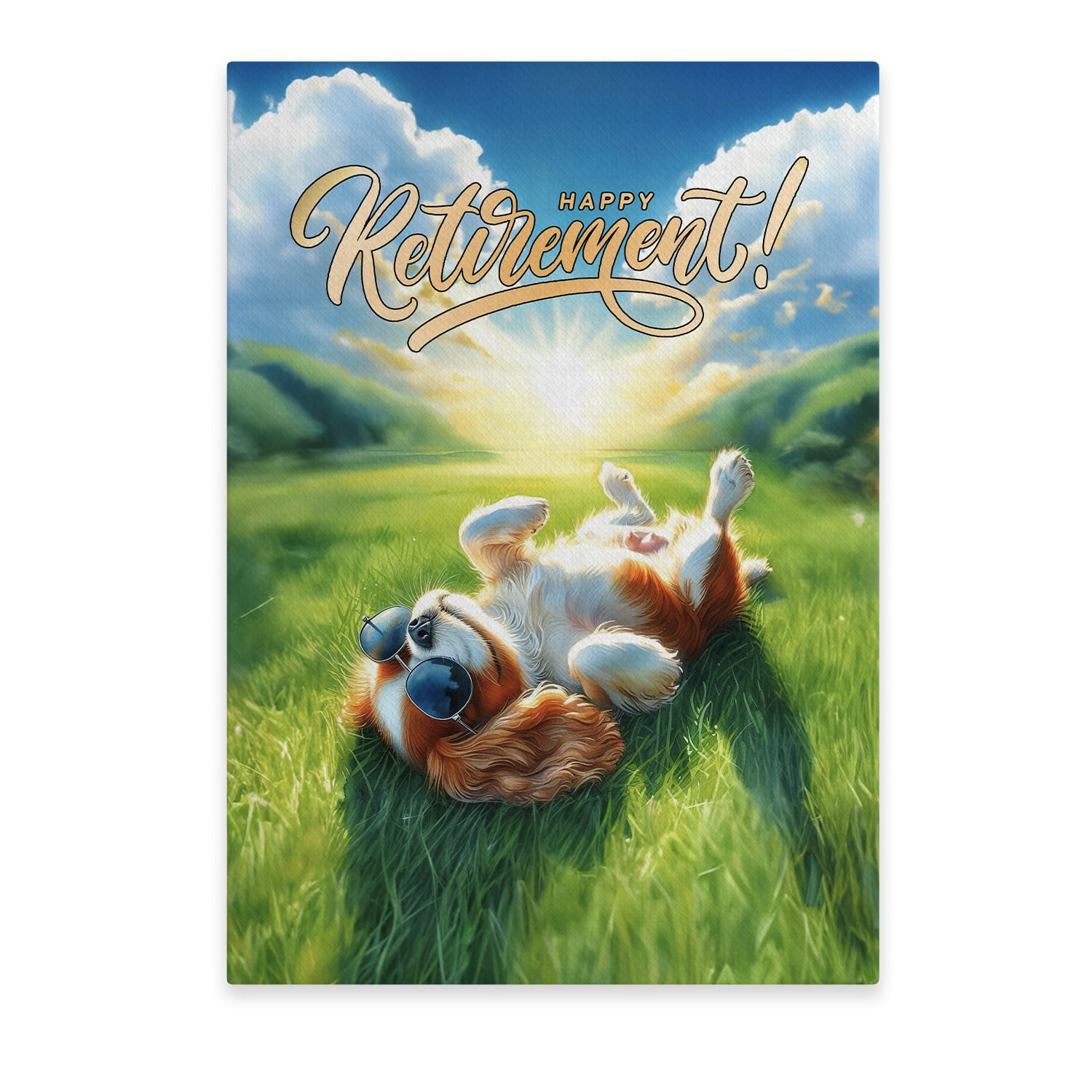 Happy Retirement with Cavalier King Charles Spaniel Enjoy Life Rest ...