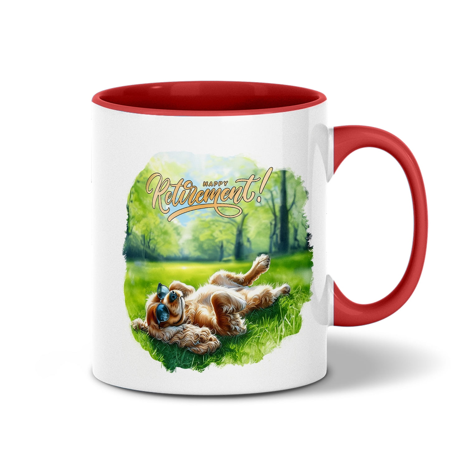 Happy Retirement with Cocker Spaniel Enjoy Life Rest Time 11oz Accent ...