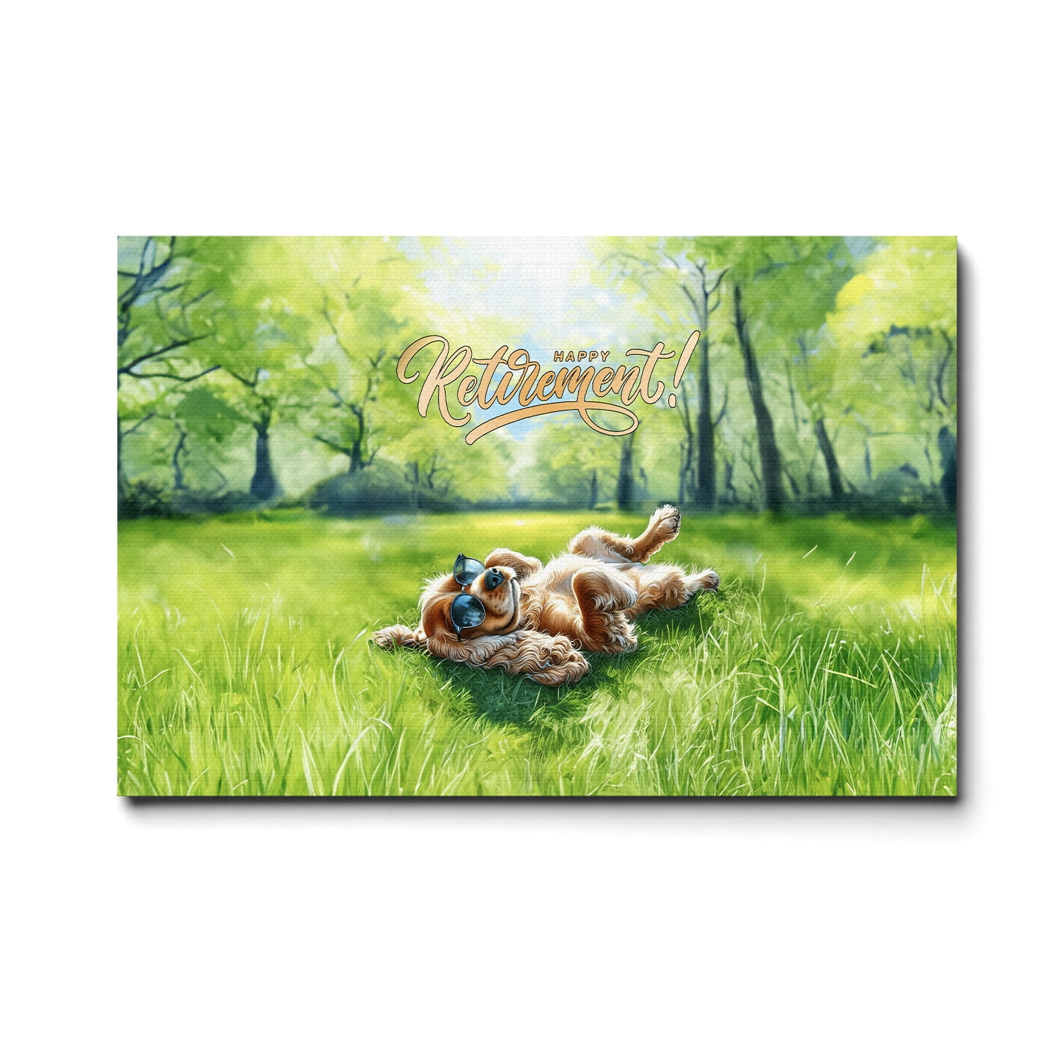 Happy Retirement with Cocker Spaniel Enjoy Life Rest Time Horizontal ...