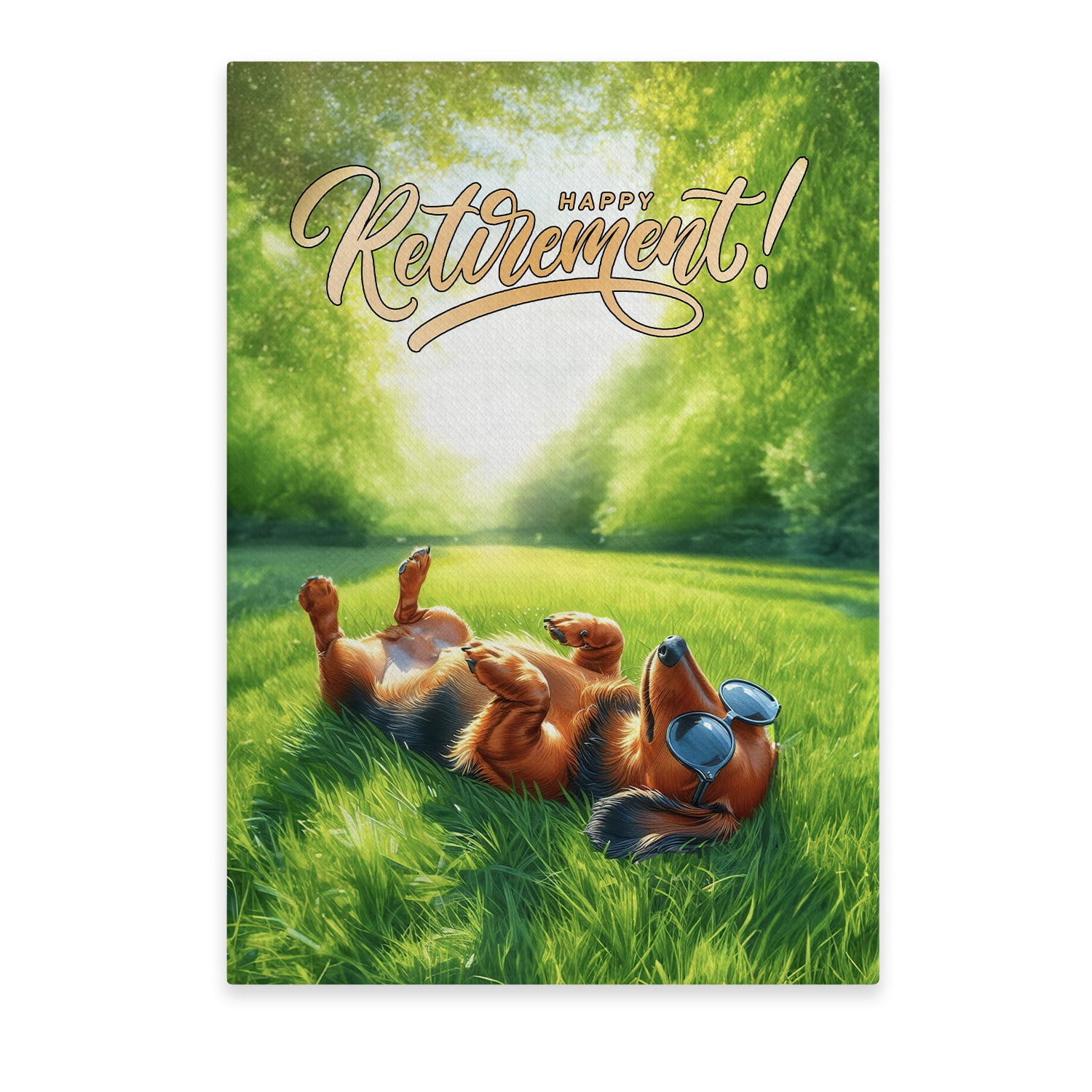 Happy Retirement with Dachshund Enjoy Life Rest Time Vertical Matte ...