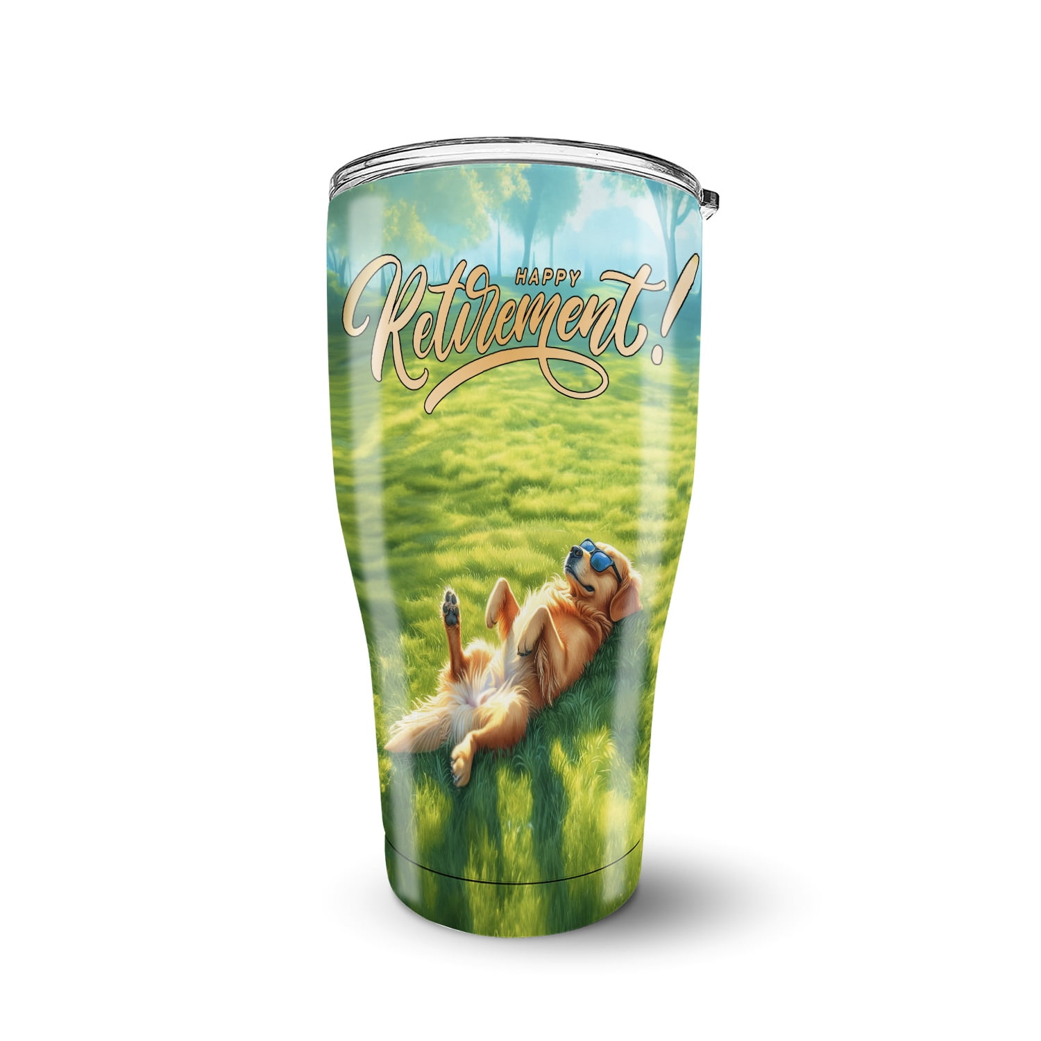 Happy Retirement with Golden Retriever Enjoy Life Rest Time 30oz ...