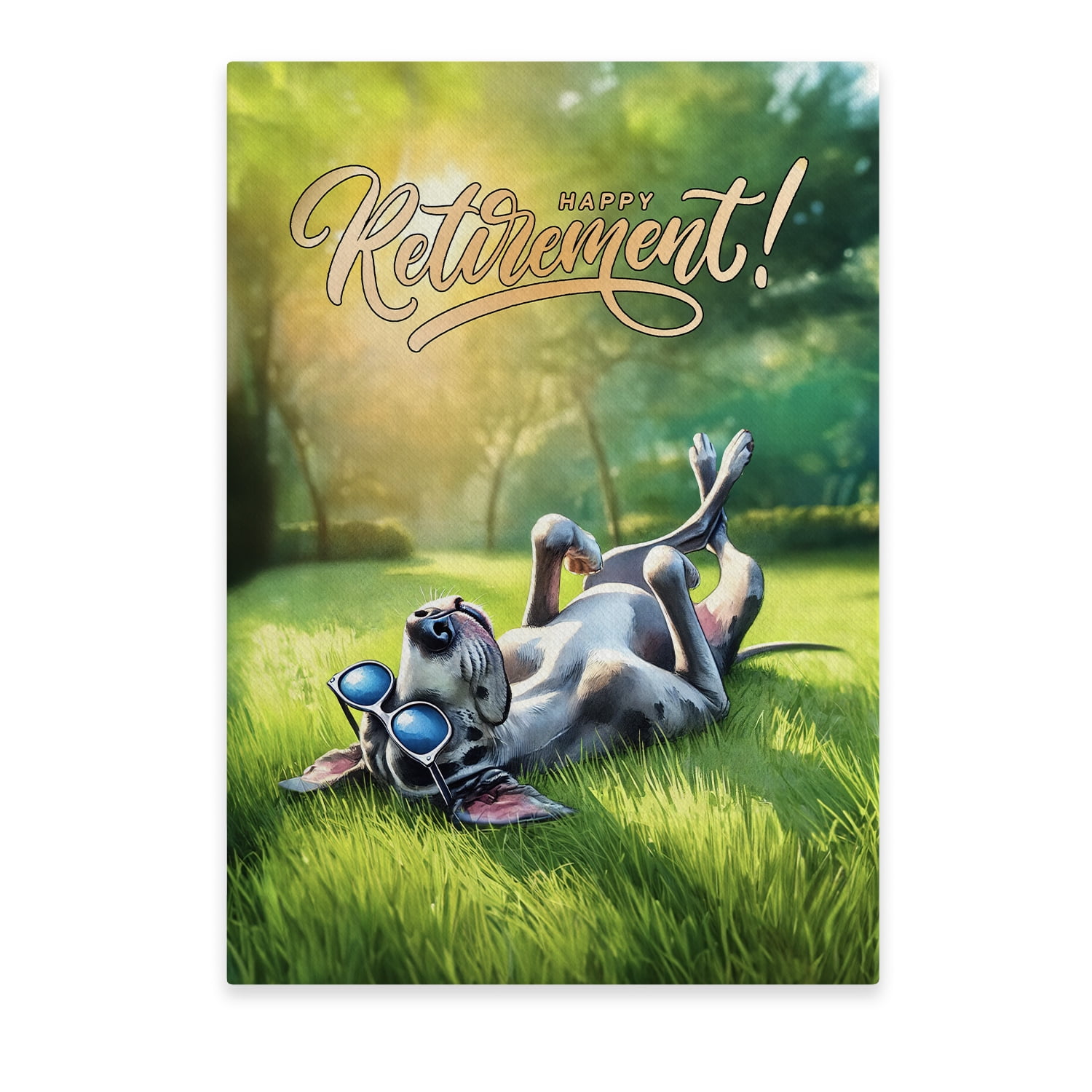 Happy Retirement with Great Dane Enjoy Life Rest Time Vertical Matte ...