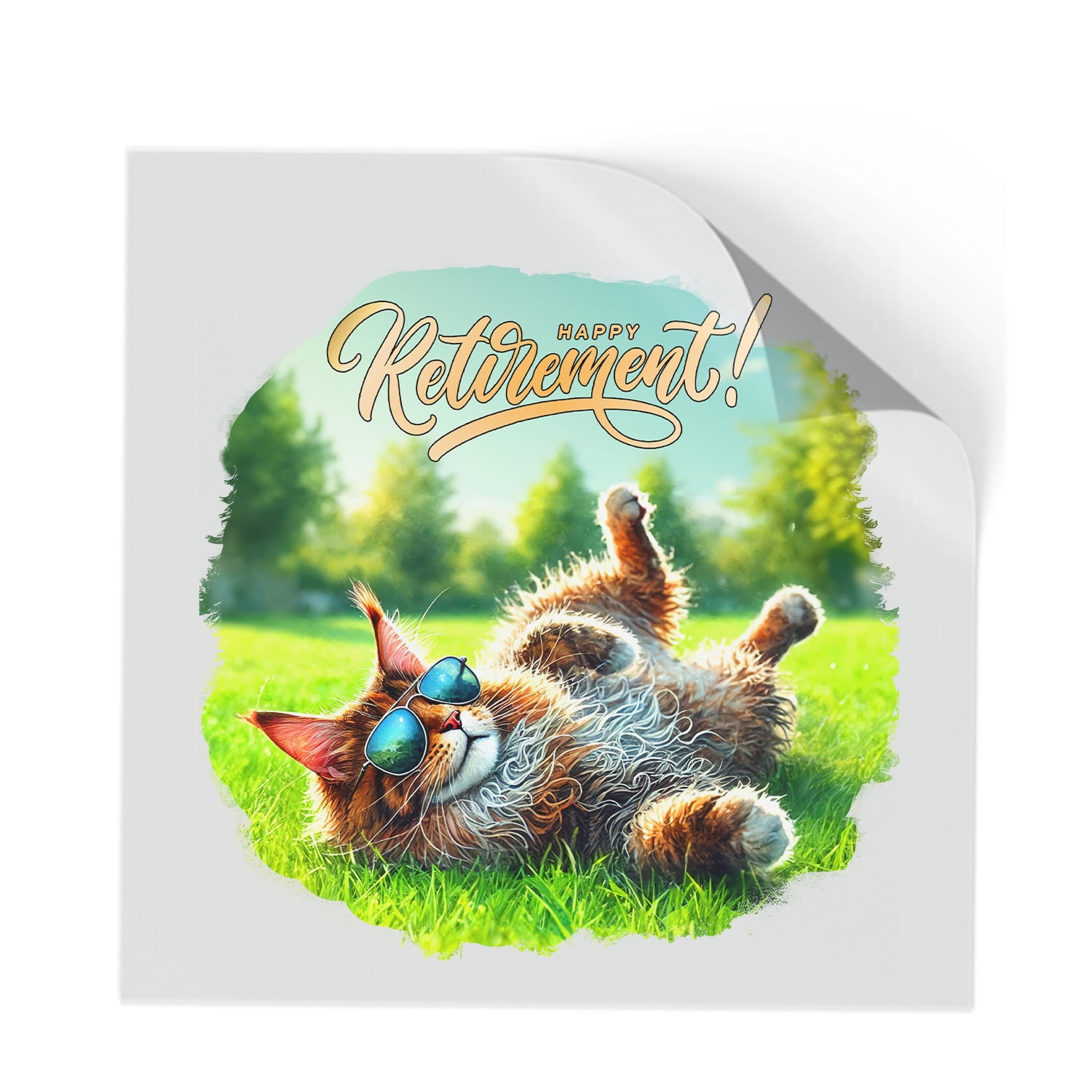 Happy Retirement with Maine Coon Enjoy Life Rest Time Cutout Transfer ...