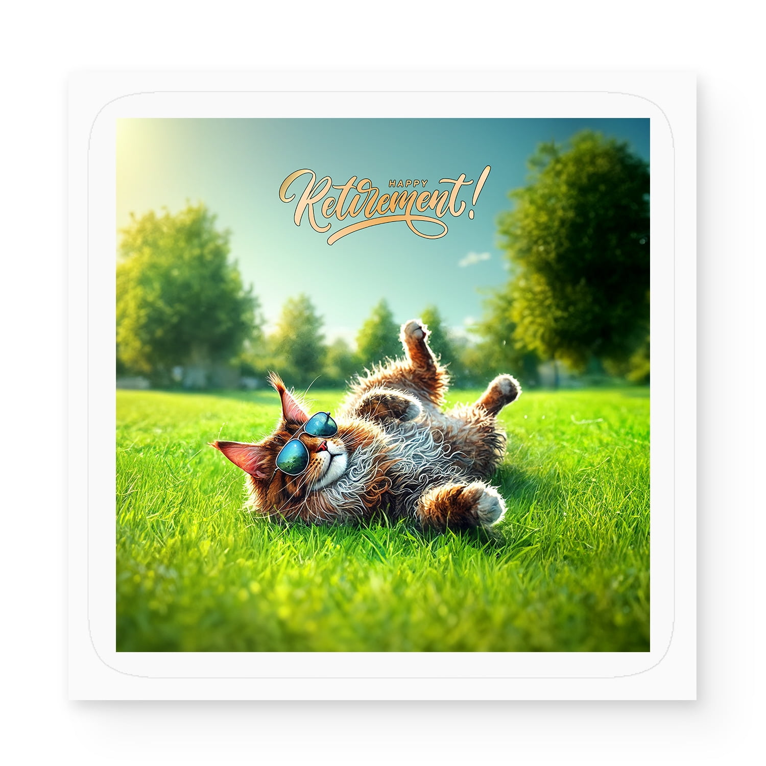 Happy Retirement with Maine Coon Enjoy Life Rest Time Vinyl Sticker Cat ...