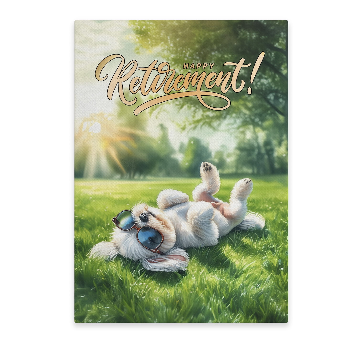 Happy Retirement with Maltese Enjoy Life Rest Time Vertical Matte ...